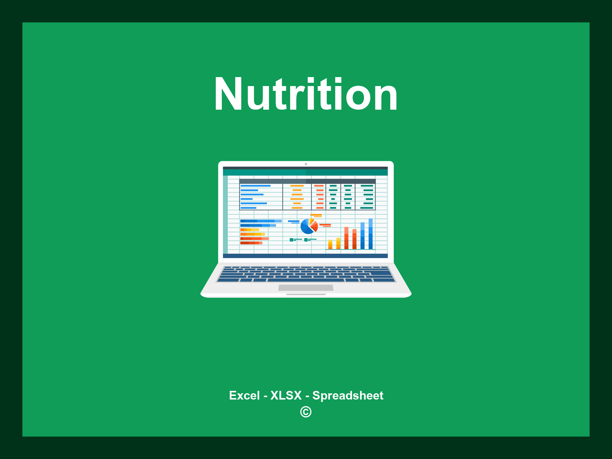 Nutrition Spreadsheet Excel Template